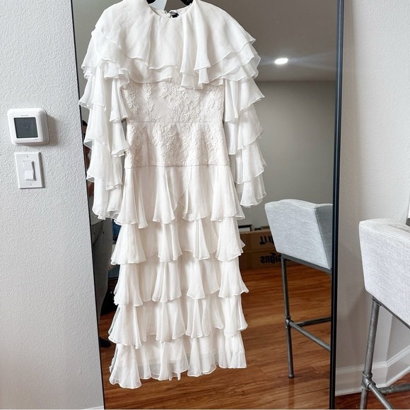 Markarian | Dresses | New Rare Markarian Msrp 632 Treena White Tiered ...